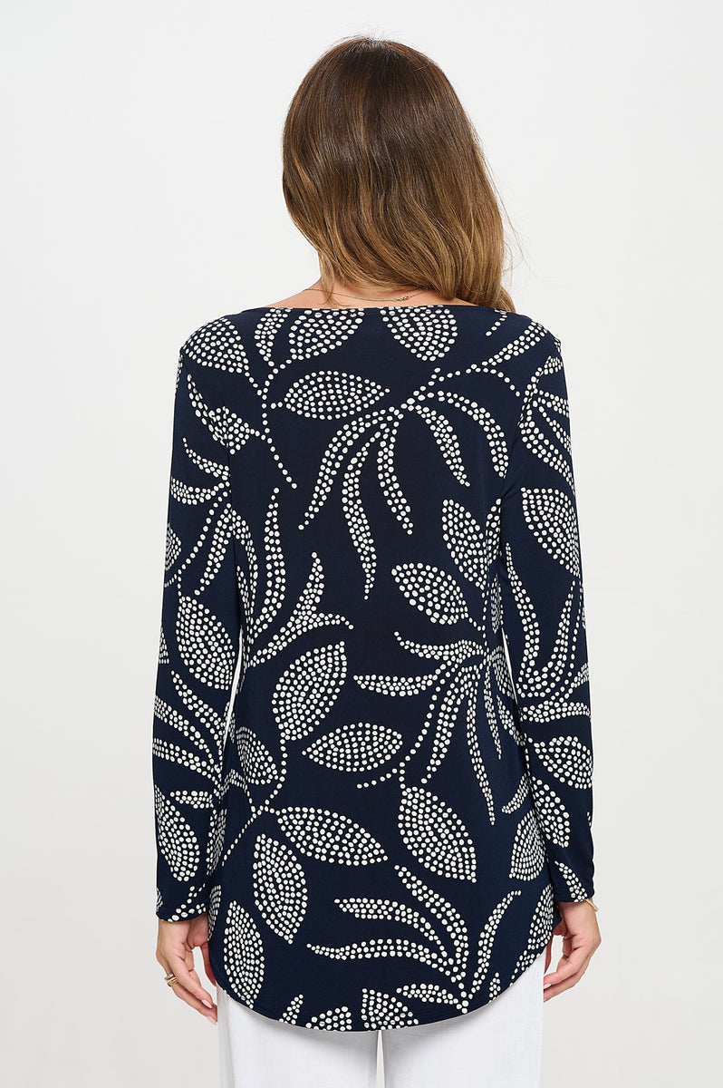 HIT V-Neck High and Low Top-3060HT-LRP1-W446